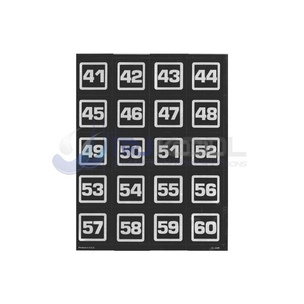 MY160185C | Number Decal #41-60 | Decals